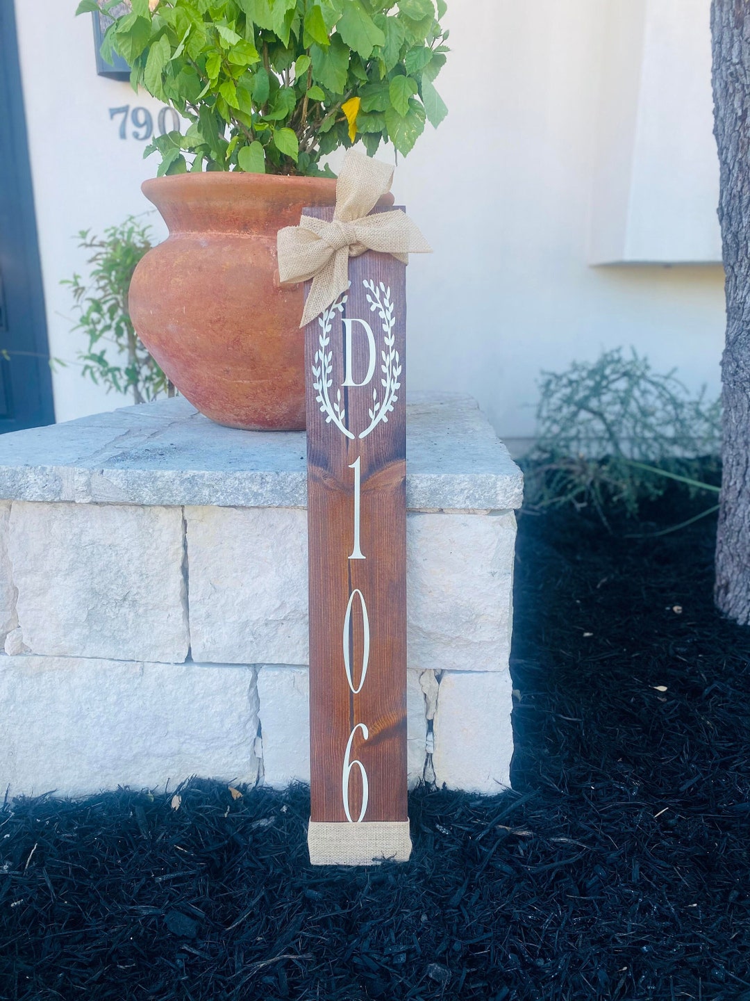 Address Porch Sign, Modern Wood Sign, Customizable Last Name, Free ...