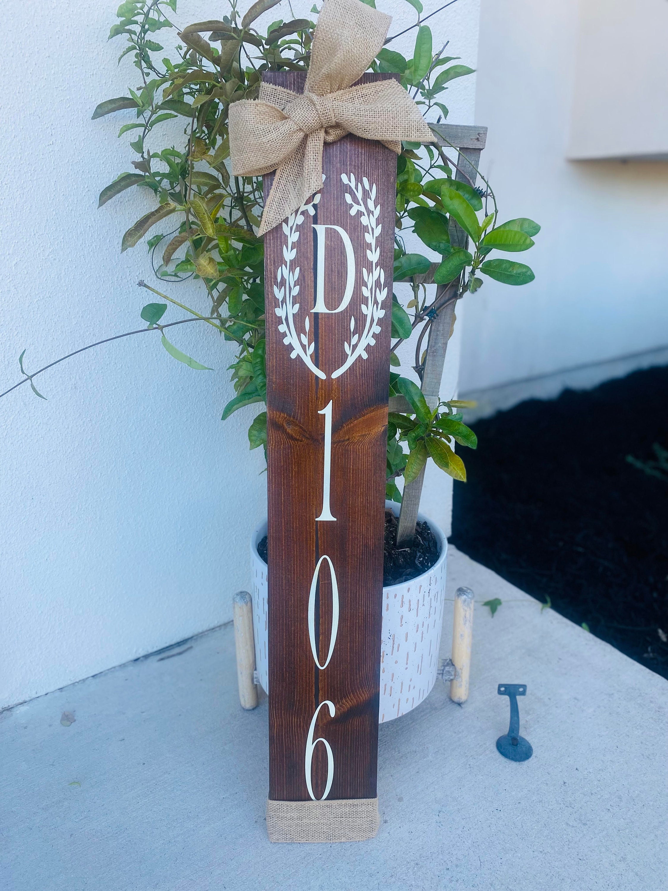 Address Porch Sign Modern Wood Sign Customizable Last Name - Etsy