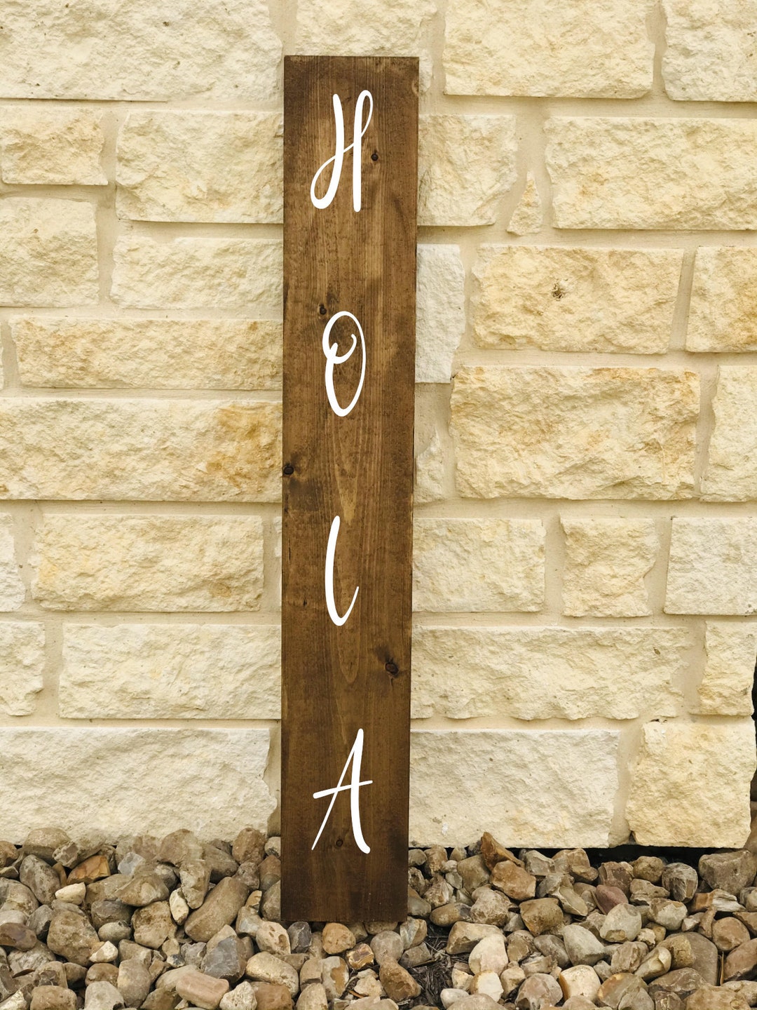 XL Available Front Porch WELCOME Sign, Español Vertical Wooden Sign ...