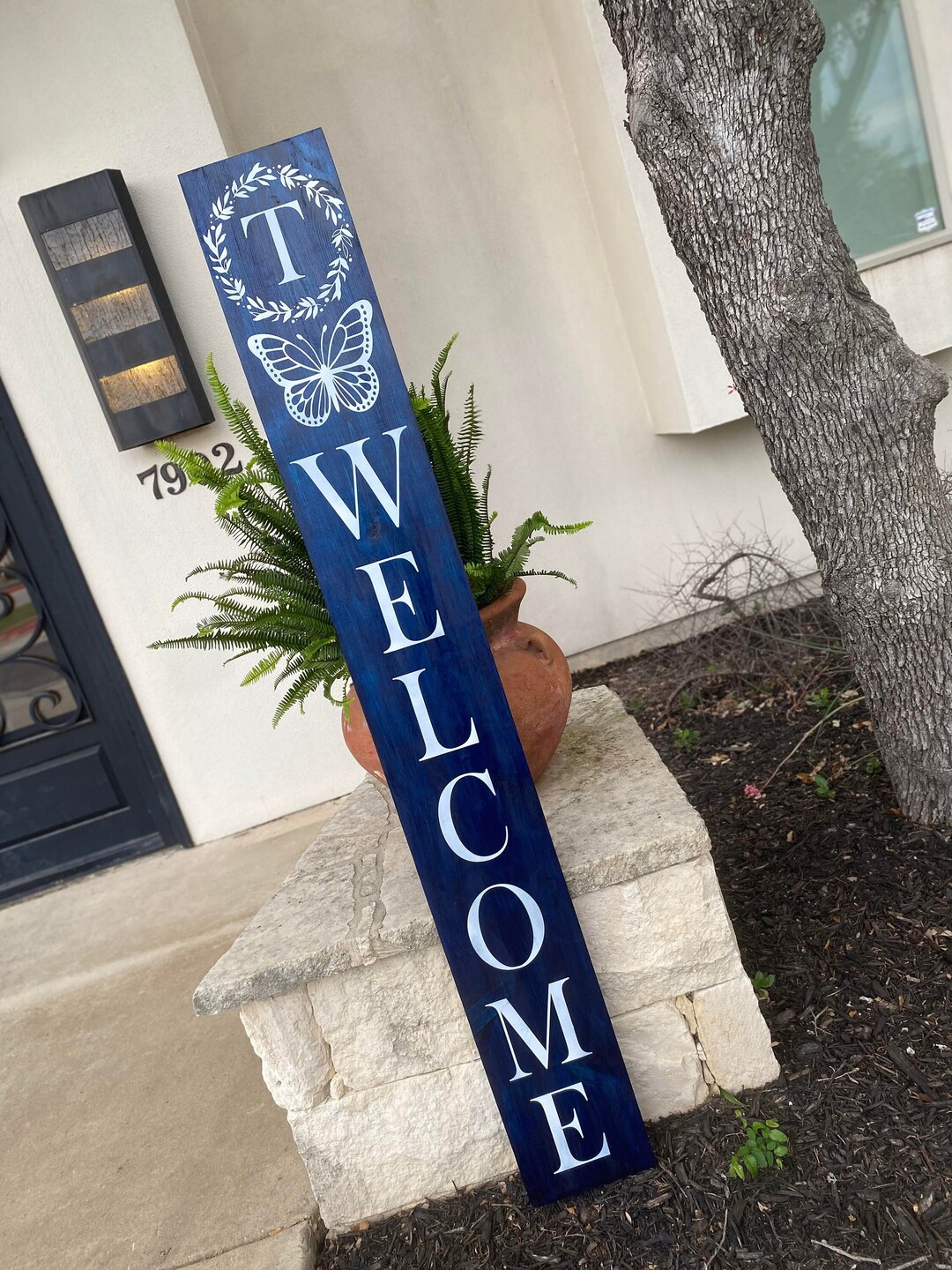 XL Available Welcome Sign, Welcome Sign for Front Porch, Vertical Wood ...