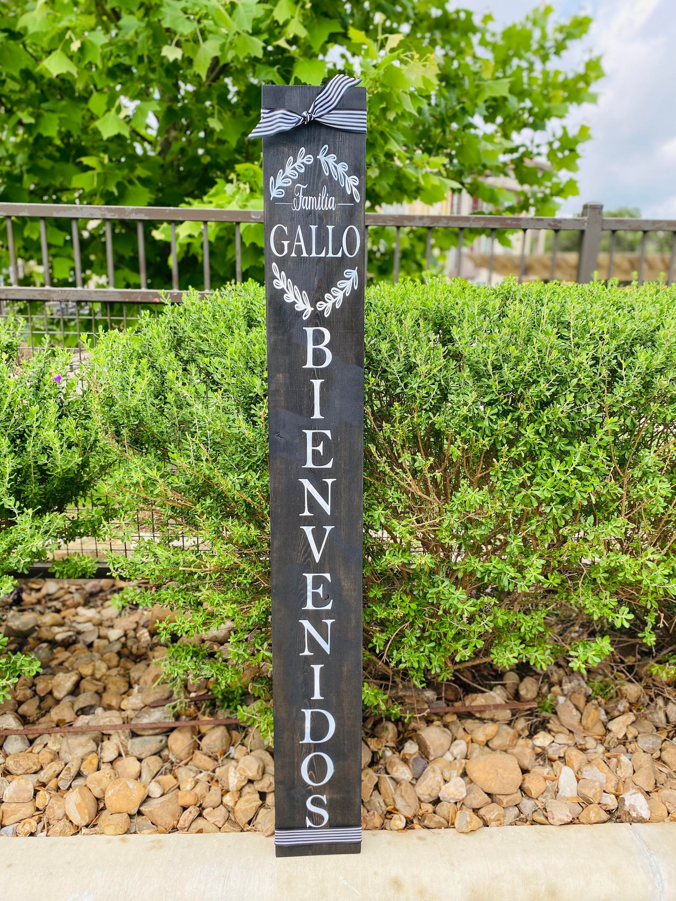 Spanish Front Porch WELCOME Sign Vertical Wooden Sign - Etsy