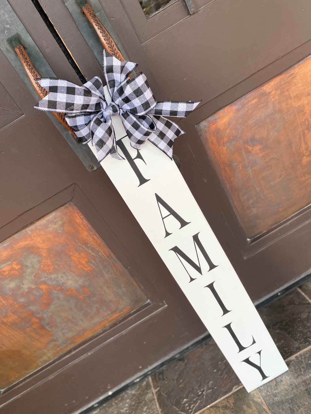 XL Available Welcome Sign, Family for Front Porch, Vertical Wood Sign ...