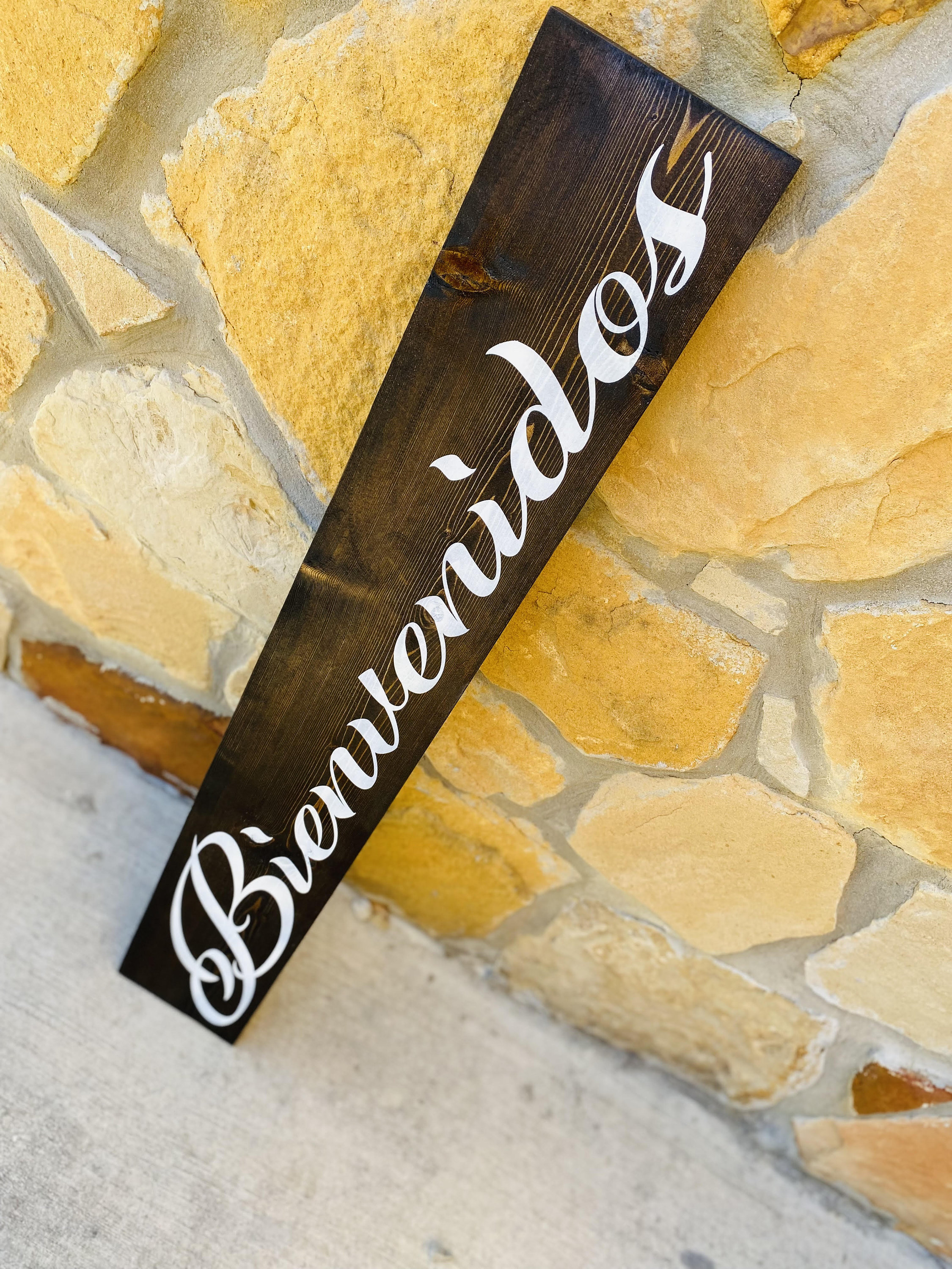 Elegant Bienvenidos Welcome Sign Spanish Sign Porch - Etsy