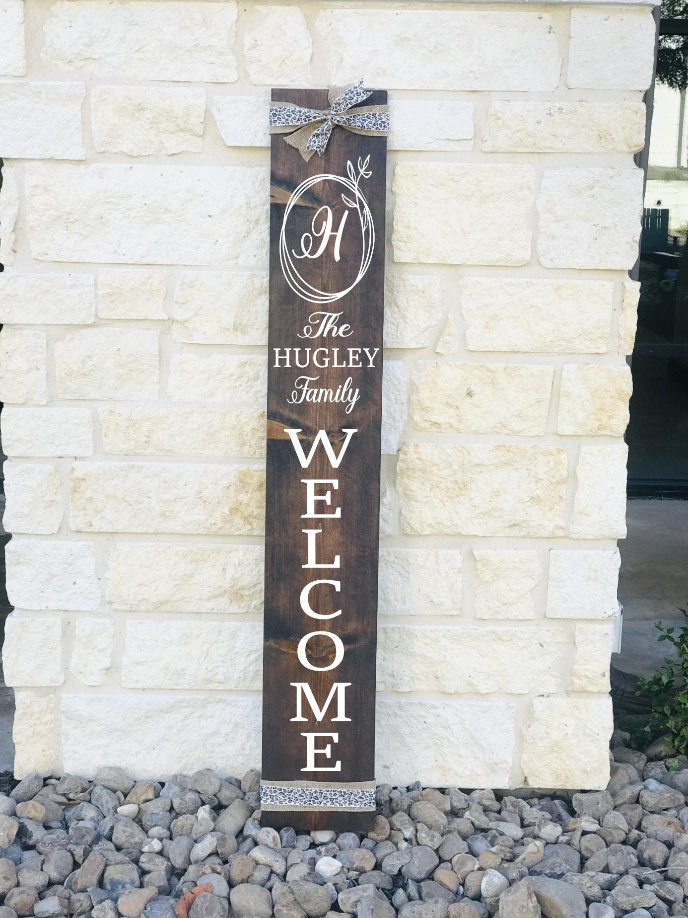 Front Porch WELCOME Sign Vertical Wooden Sign Customizable - Etsy