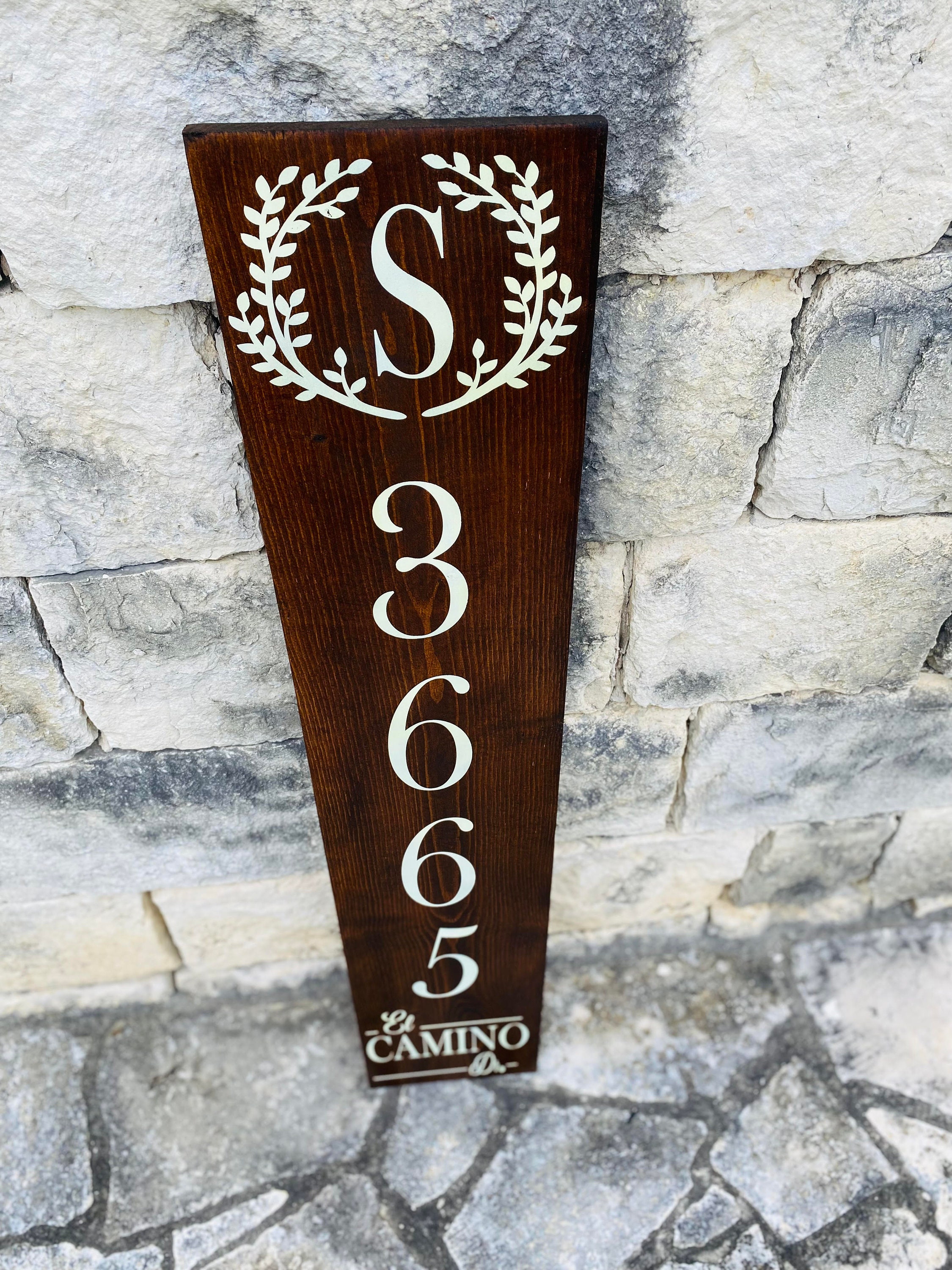 Address Porch Sign Modern Wood Sign Customizable Last Name | Etsy