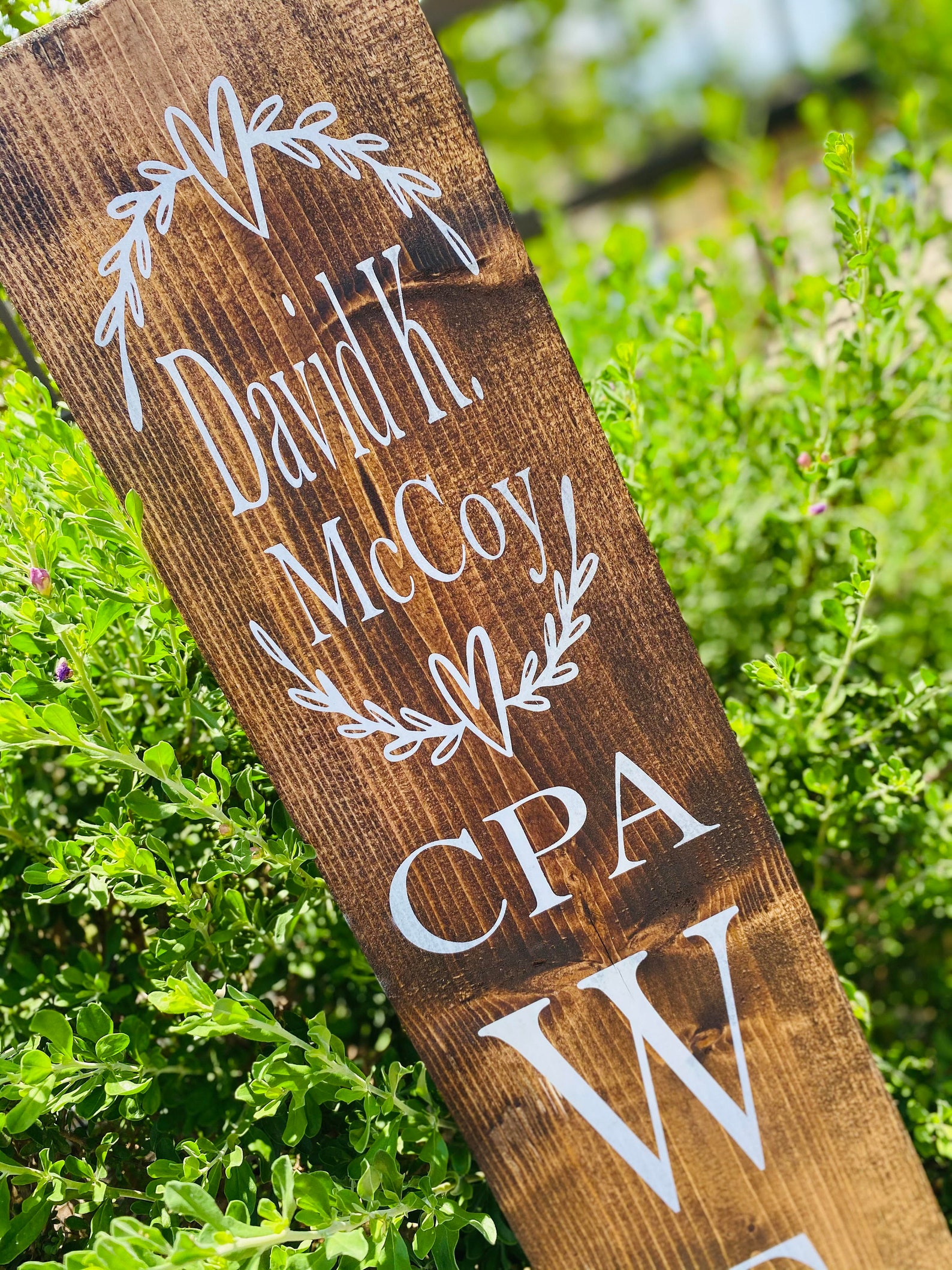 BUSINESS WELCOME Sign, Vertical Wooden Sign, Customizable Business Name ...