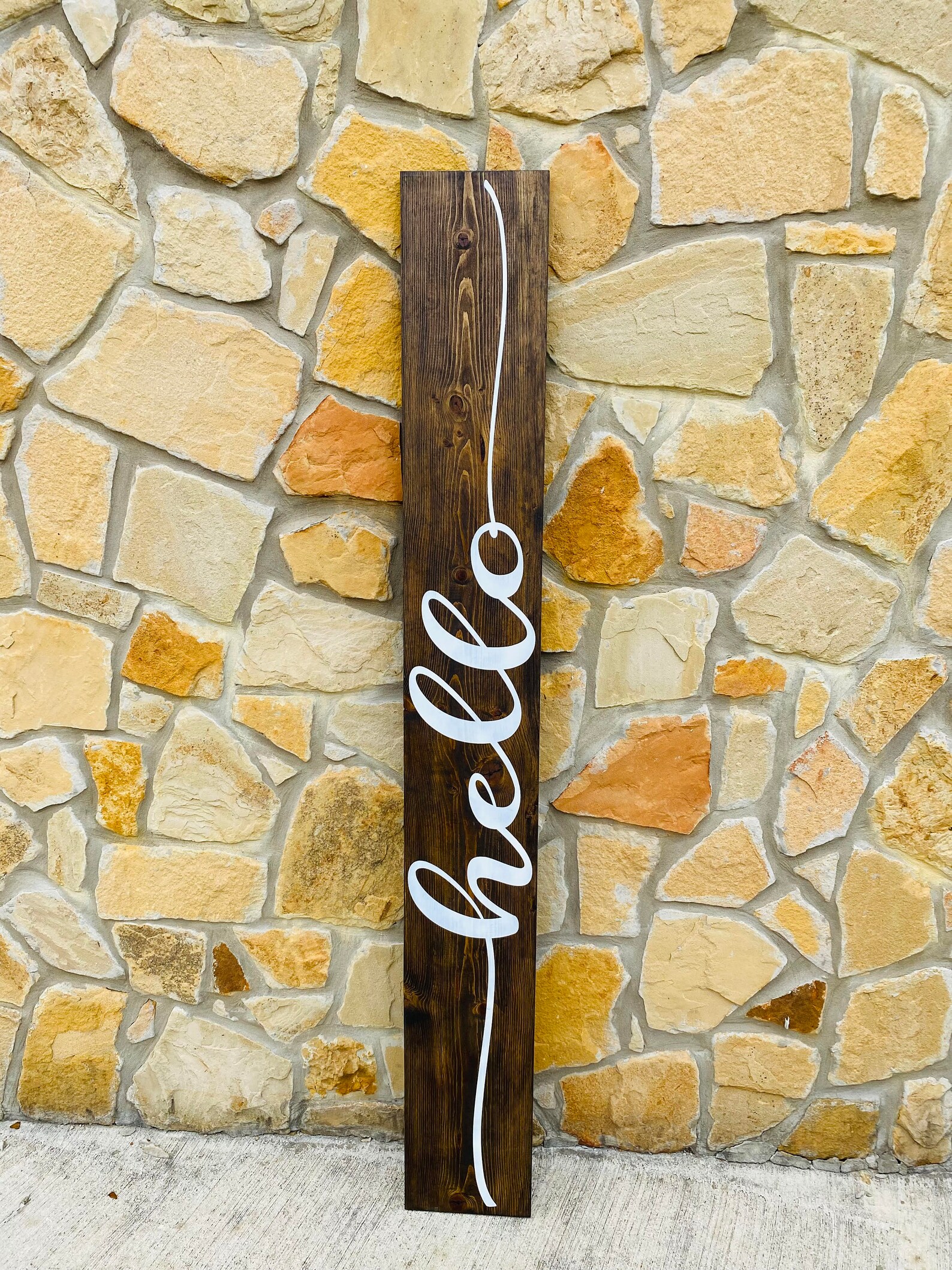 Hello Cursive Welcome Porch Sign, Summer Sign, Spring Sign, Modern ...