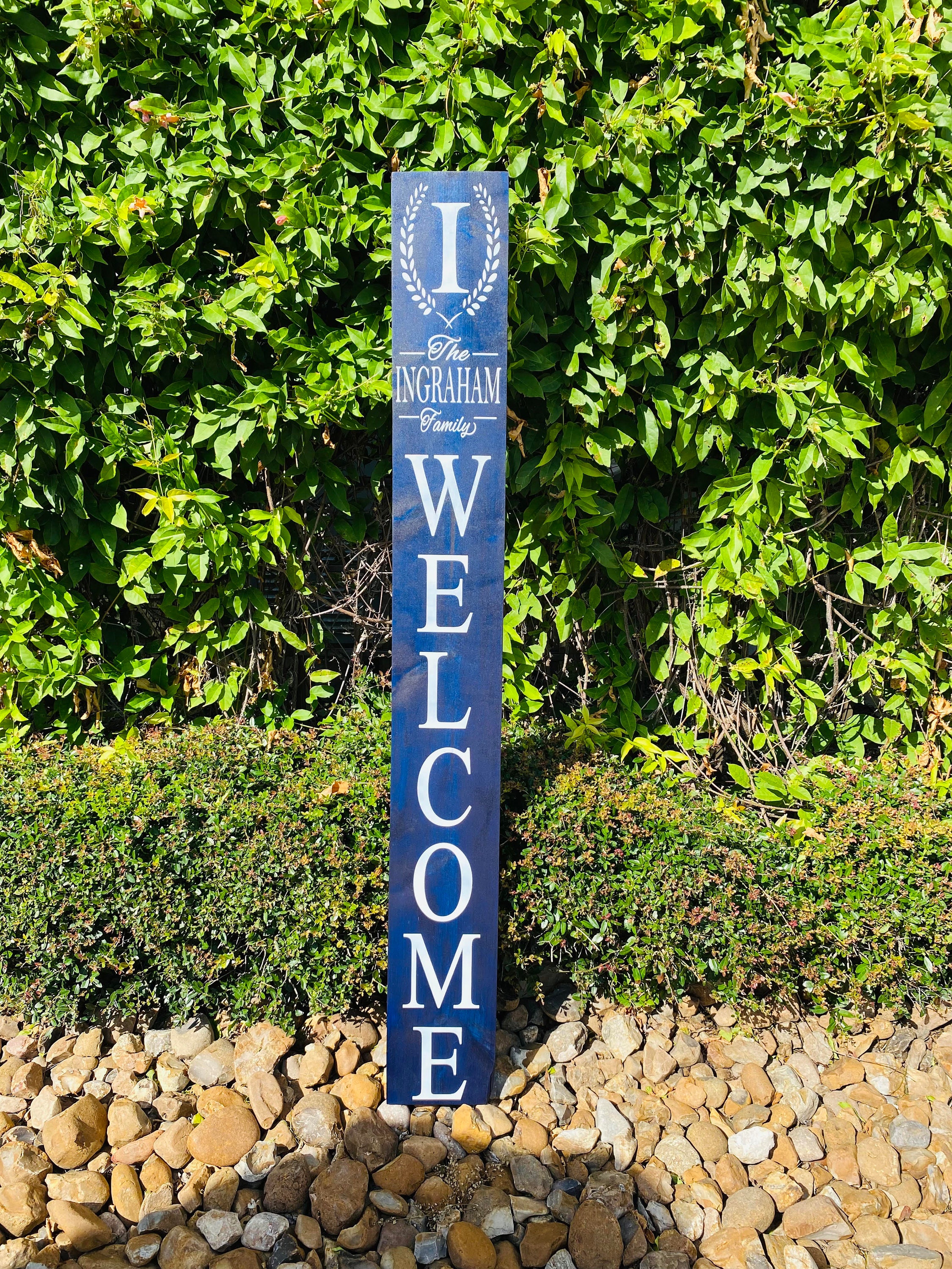 XL Available Welcome Sign, Welcome Sign for Front Porch, Vertical Wood ...