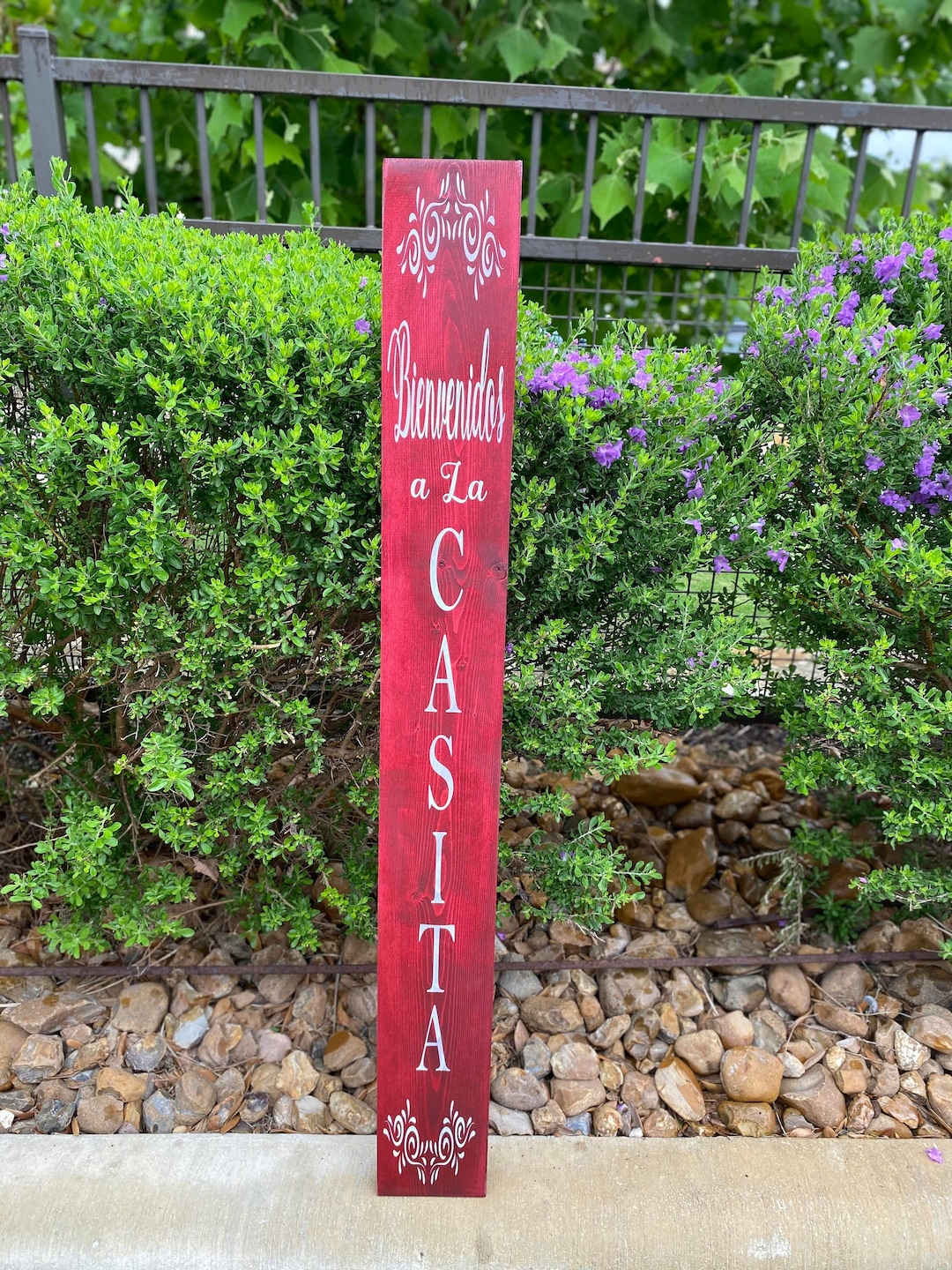 Bienvenidos Welcome Sign - Spanish Welcome Sign - Porch Leanerfront ...