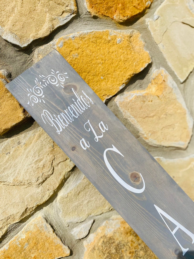 Bienvenidos Welcome Sign Spanish Welcome Sign Porch | Etsy