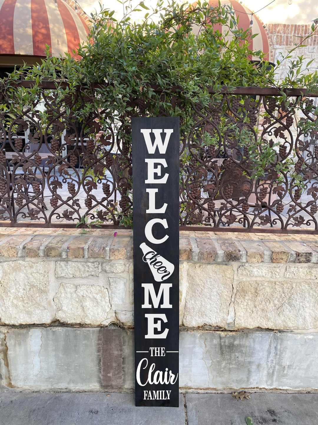 XL Available Welcome Sign, Welcome Sign for Front Porch, Vertical Wood ...