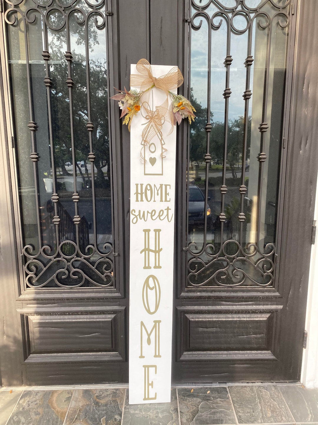 Front Porch WELCOME Sign, Vertical Wooden Sign, Customizable Last Name ...