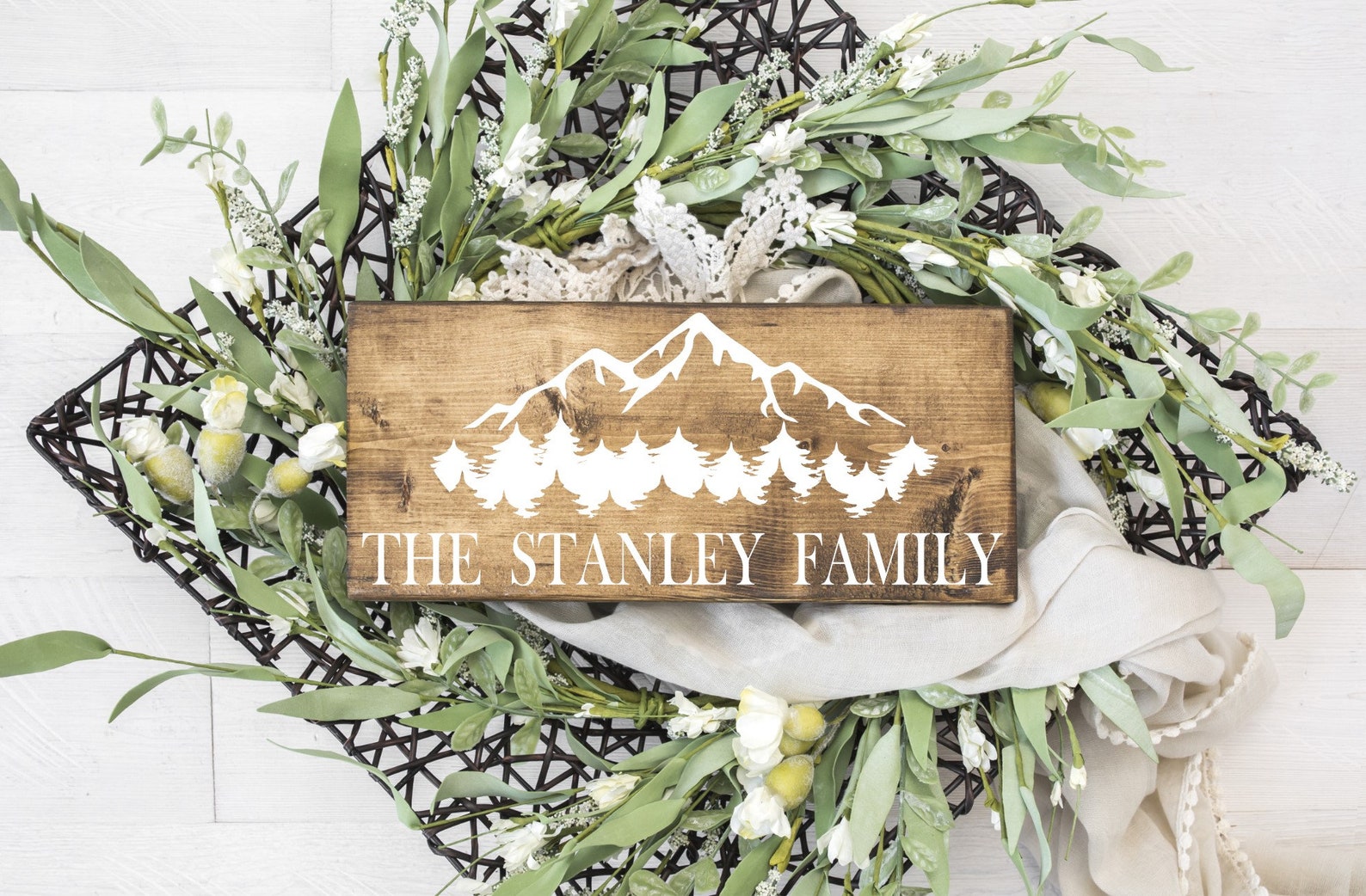 Custom Family Name Sign Free Shipping Family Name Wood Sign - Etsy