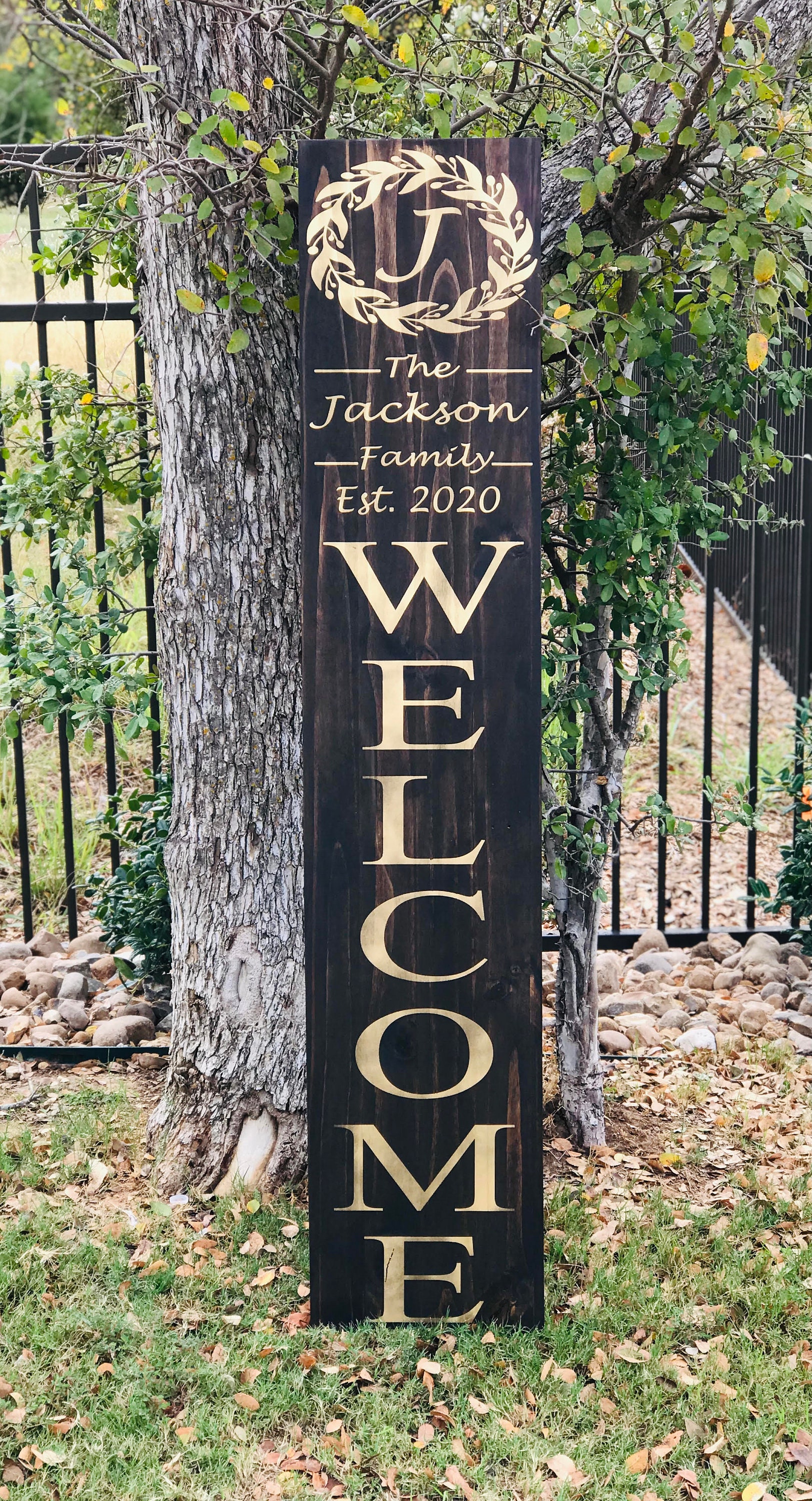 Vertical Welcome Sign Free Shipping Farmhouse Welcome Sign Elegant ...