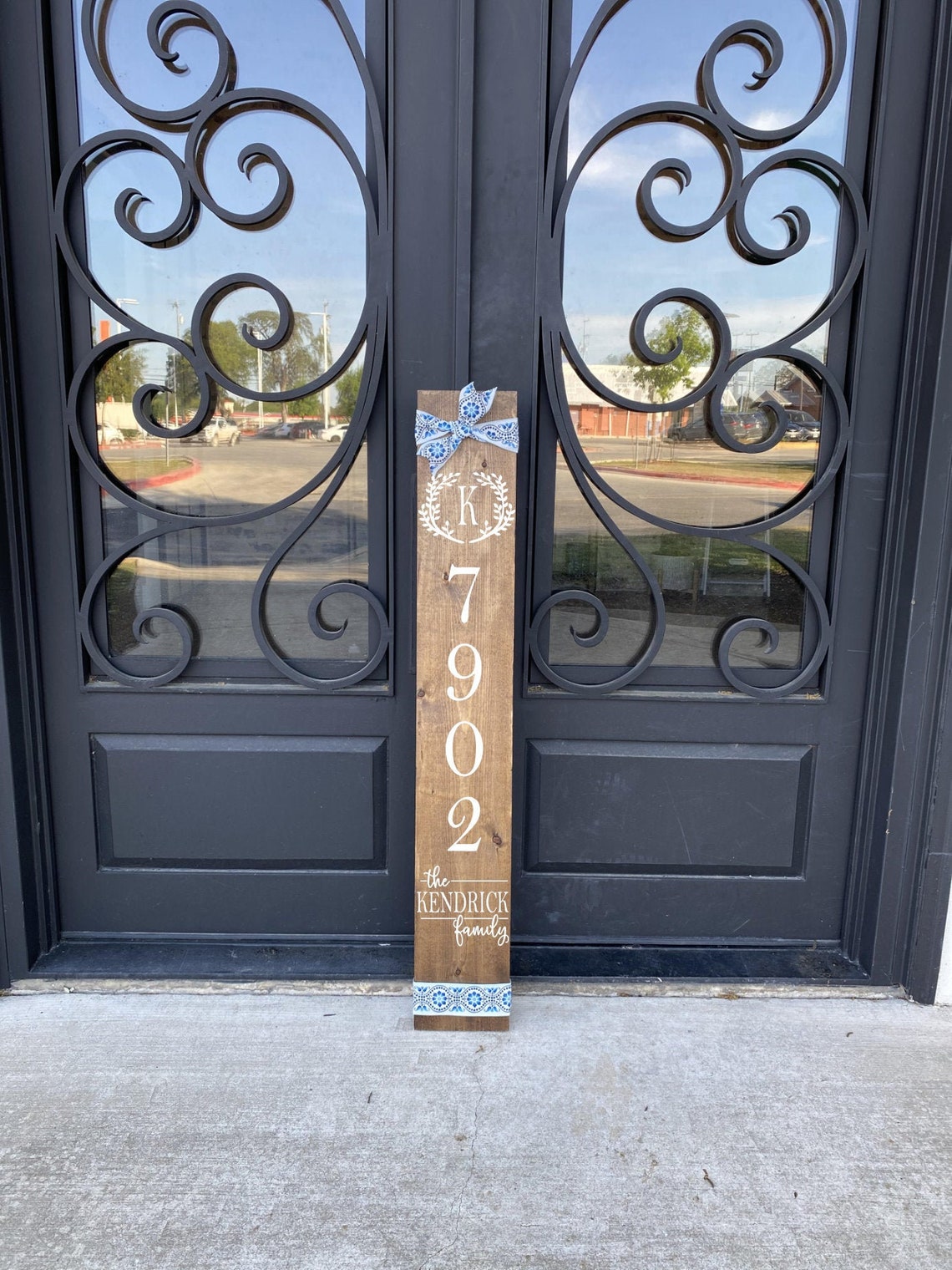 Address Porch Sign Modern Wood Sign Customizable Last Name - Etsy