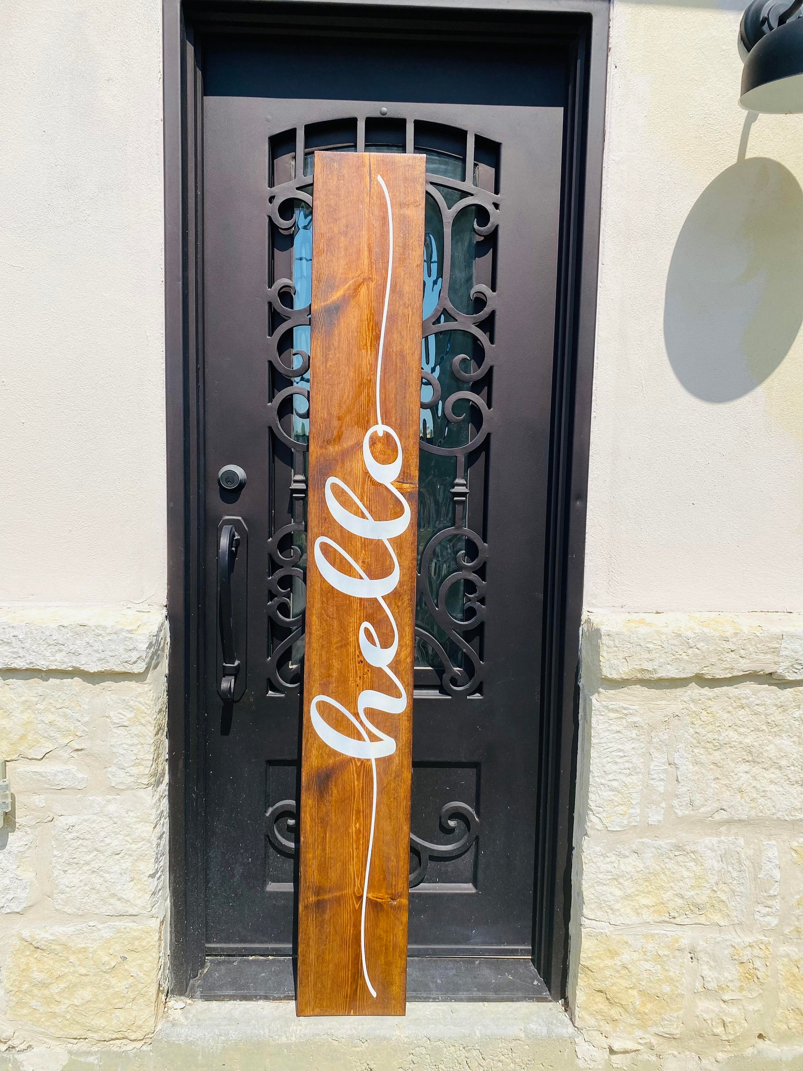 Hello Cursive Welcome Porch Sign, Summer Sign, Spring Sign, Modern ...