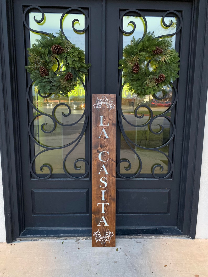 Bienvenidos Welcome Sign - Spanish Welcome Sign - Porch Leanerfront ...