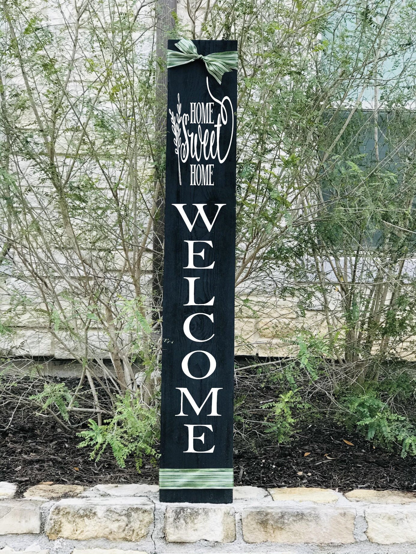 Front Porch WELCOME Sign Vertical Wooden Sign Customizable - Etsy
