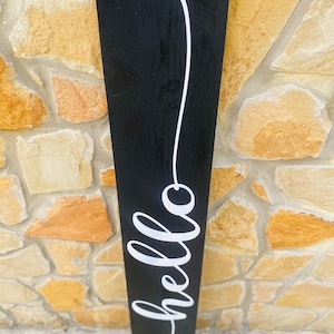 Hello Cursive Welcome Porch Sign, Summer Sign, Spring Sign, Modern ...