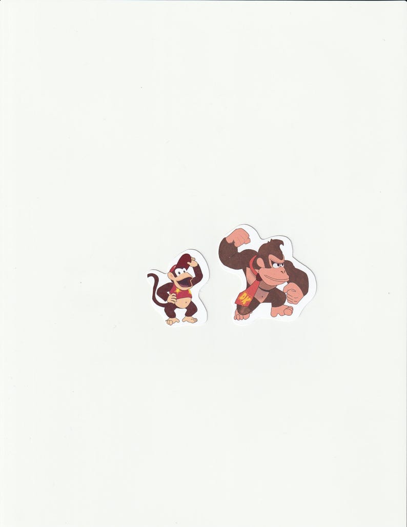 Donkey Kong and Diddy Kong Sticker Set - Etsy