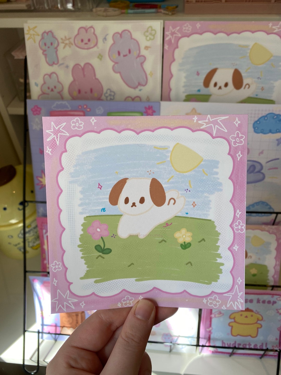 Jumping Doggo Print // Illustration Kawaii Sketch - Etsy