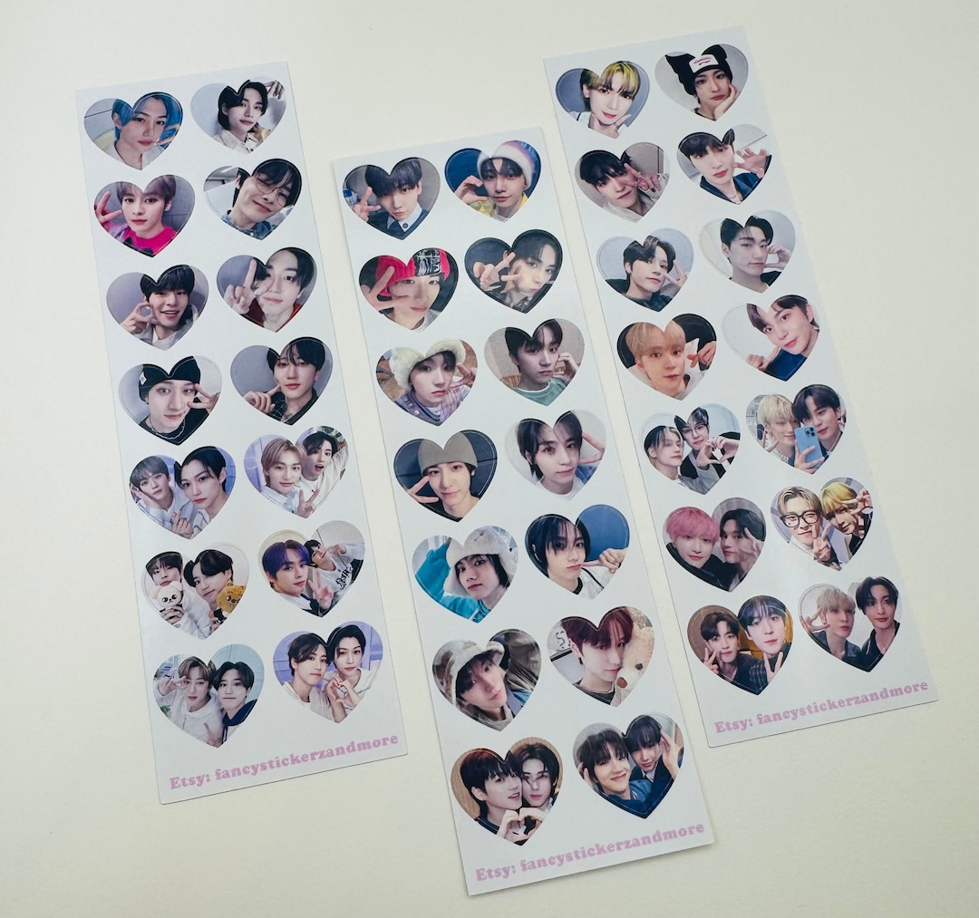 Custom Heart Stickers - Etsy