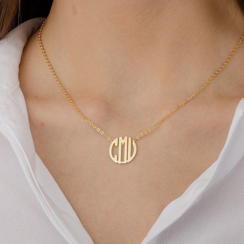 Monogram Necklace - Etsy