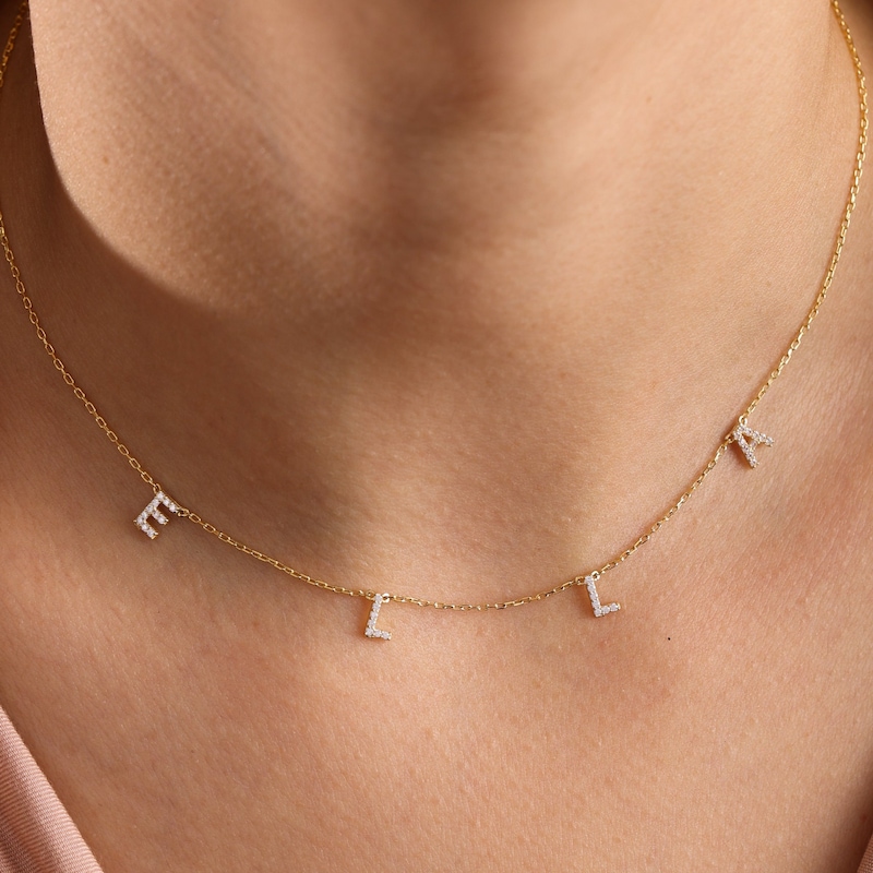 Letter Necklace - Etsy