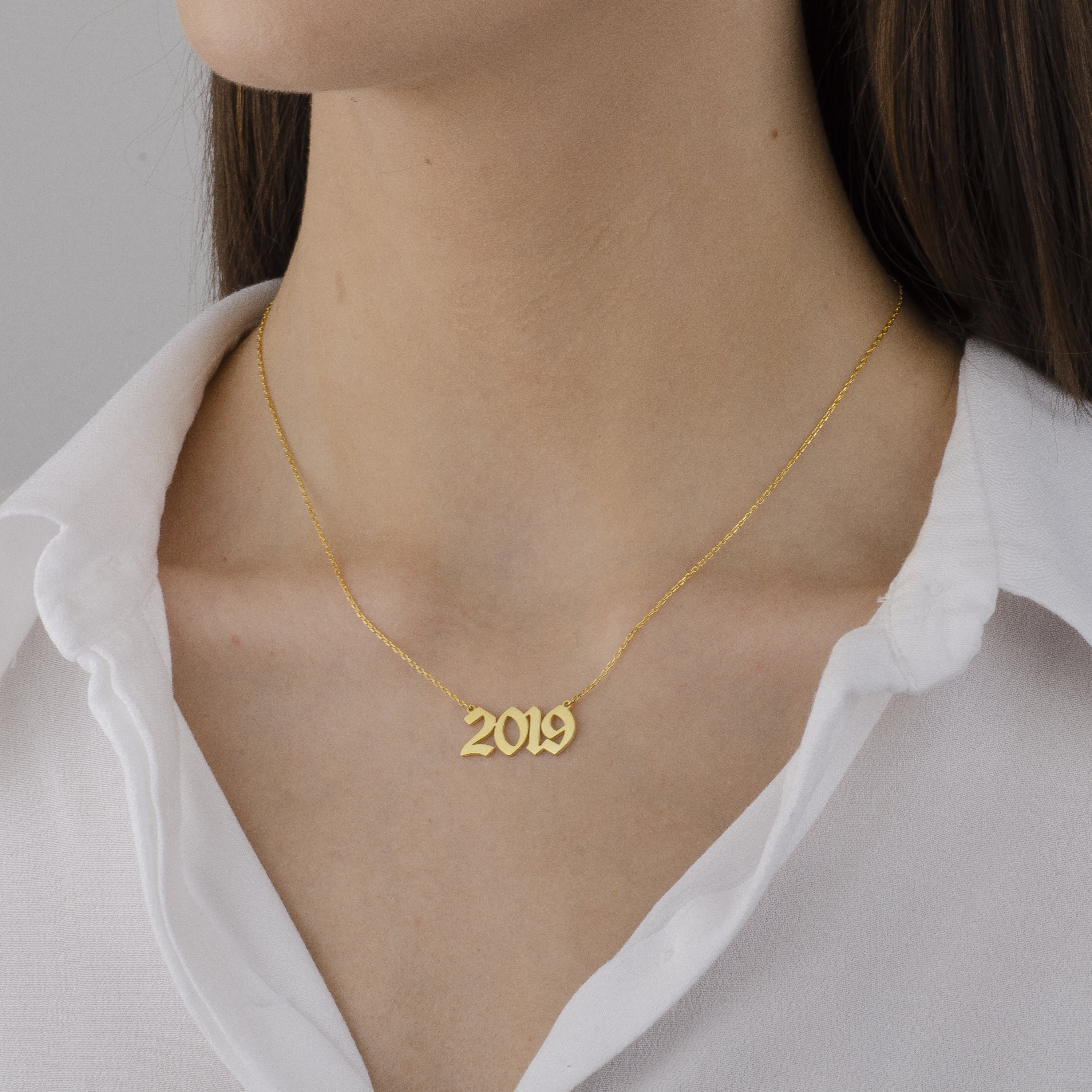 Year Necklace Custom Number Necklace Name and Date - Etsy