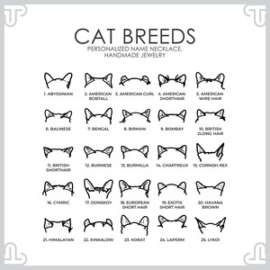 Personalized Cat Ear Name Necklace, Cat Necklace, Custom Cat Ears ...