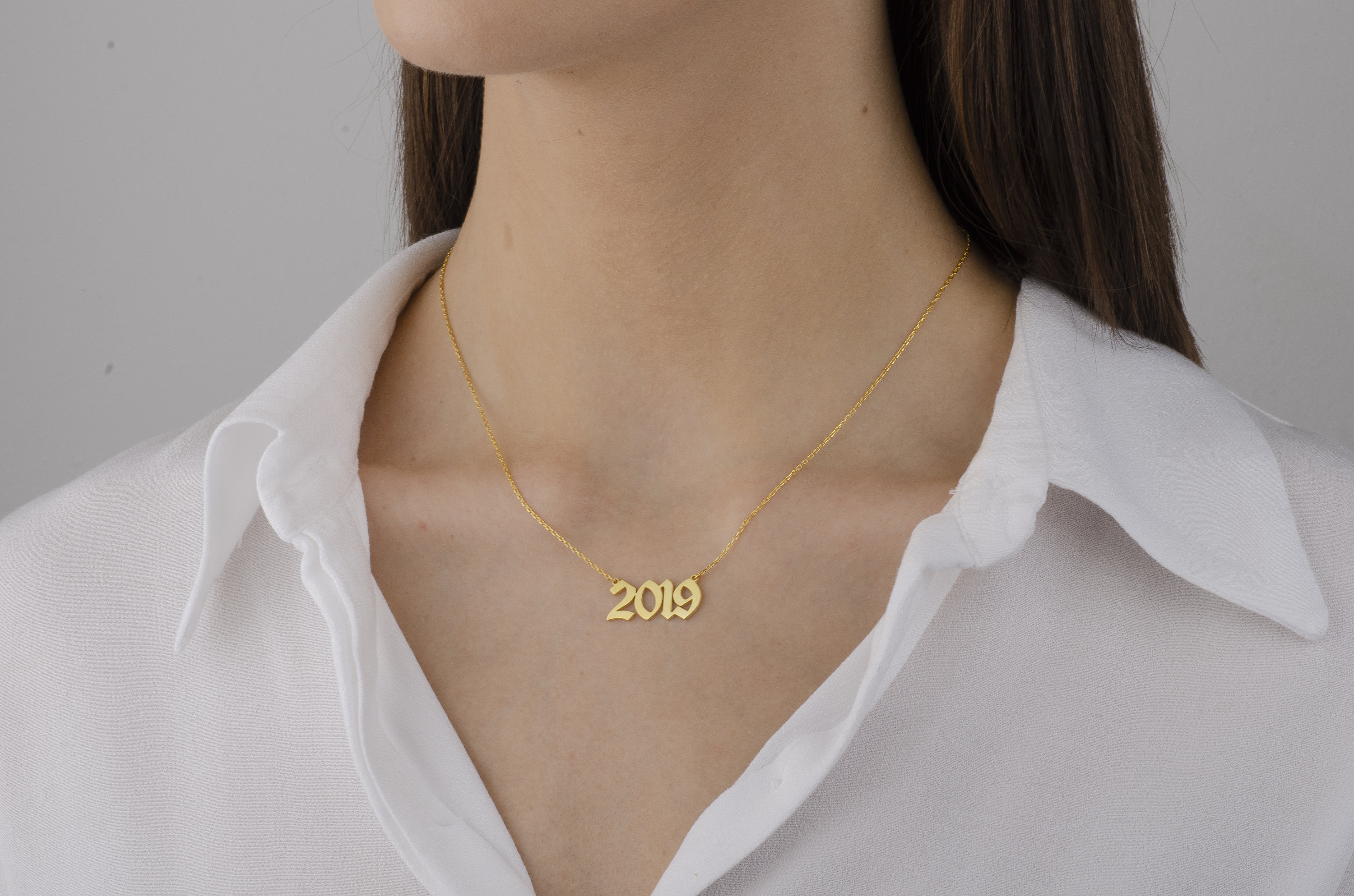 Year Necklace Custom Number Necklace Name and Date - Etsy