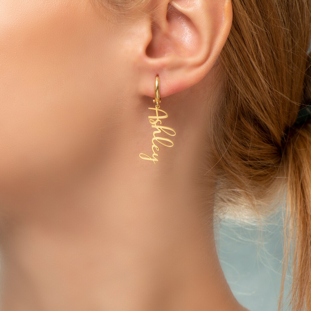 Personalized Earrings Name Earring Pesonalized Jewelry - Etsy