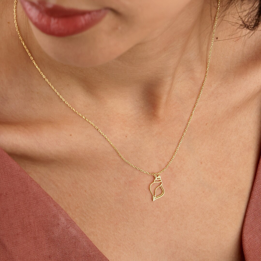 Snail Shell Necklace, Nature-inspired Jewelry, Handcrafted Seashell ...