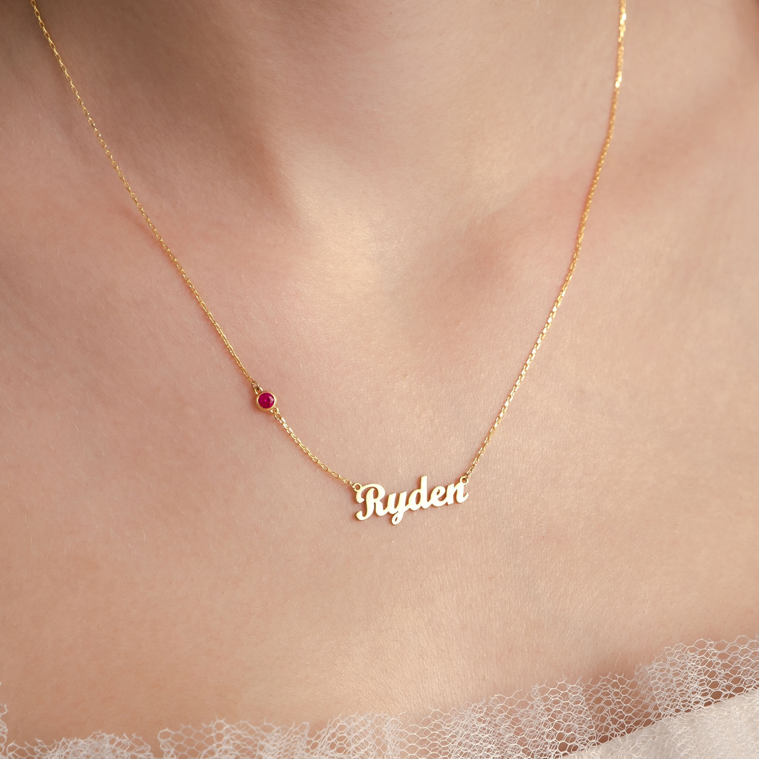Sterling Silver Name Necklace Dainty Name Necklace - Etsy