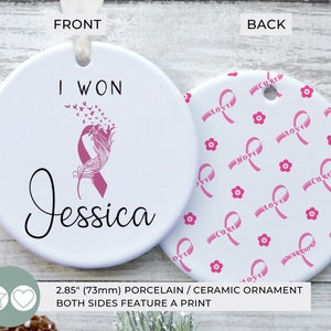 Breast Cancer Survivor Gift I Survived Cancer Ornament - Etsy