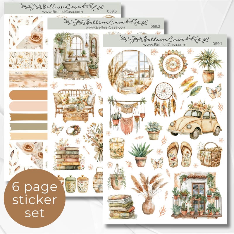 Boho Stickers - Etsy