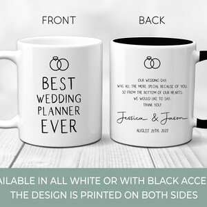 Wedding Planner Gift, Personalized Mug, Best Wedding Planner Ever ...