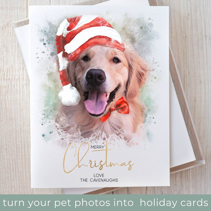 Dog Christmas Cards - Etsy
