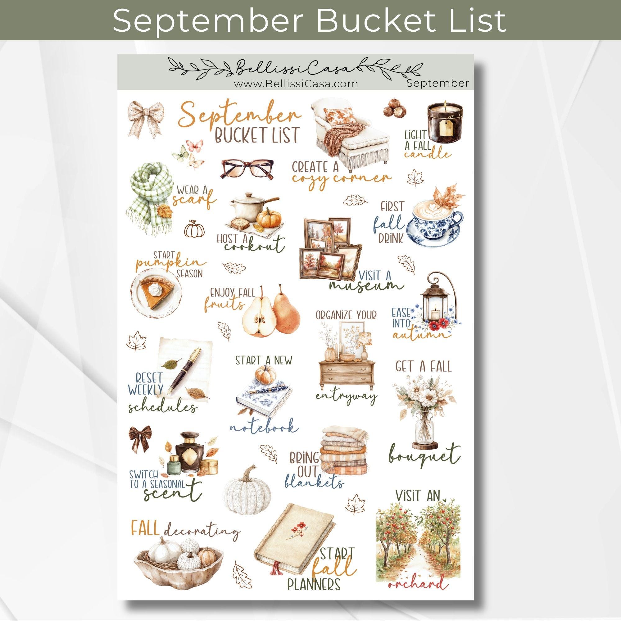 May Monthly Bucket List Sticker Sheet, Seasonal Planner Sticker ...