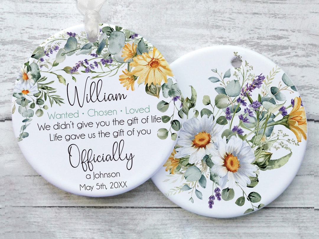 Adoption Ornament Gift for Adoption Day, Custom Adoption Keepsake ...