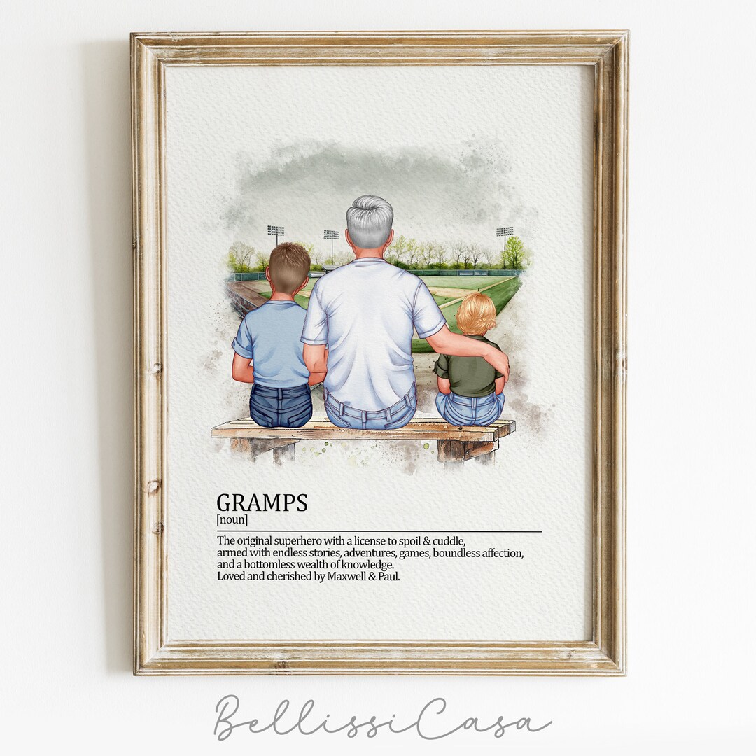 Personalized Fathers Day Gift for Gramps, Custom Grandpa Definition ...