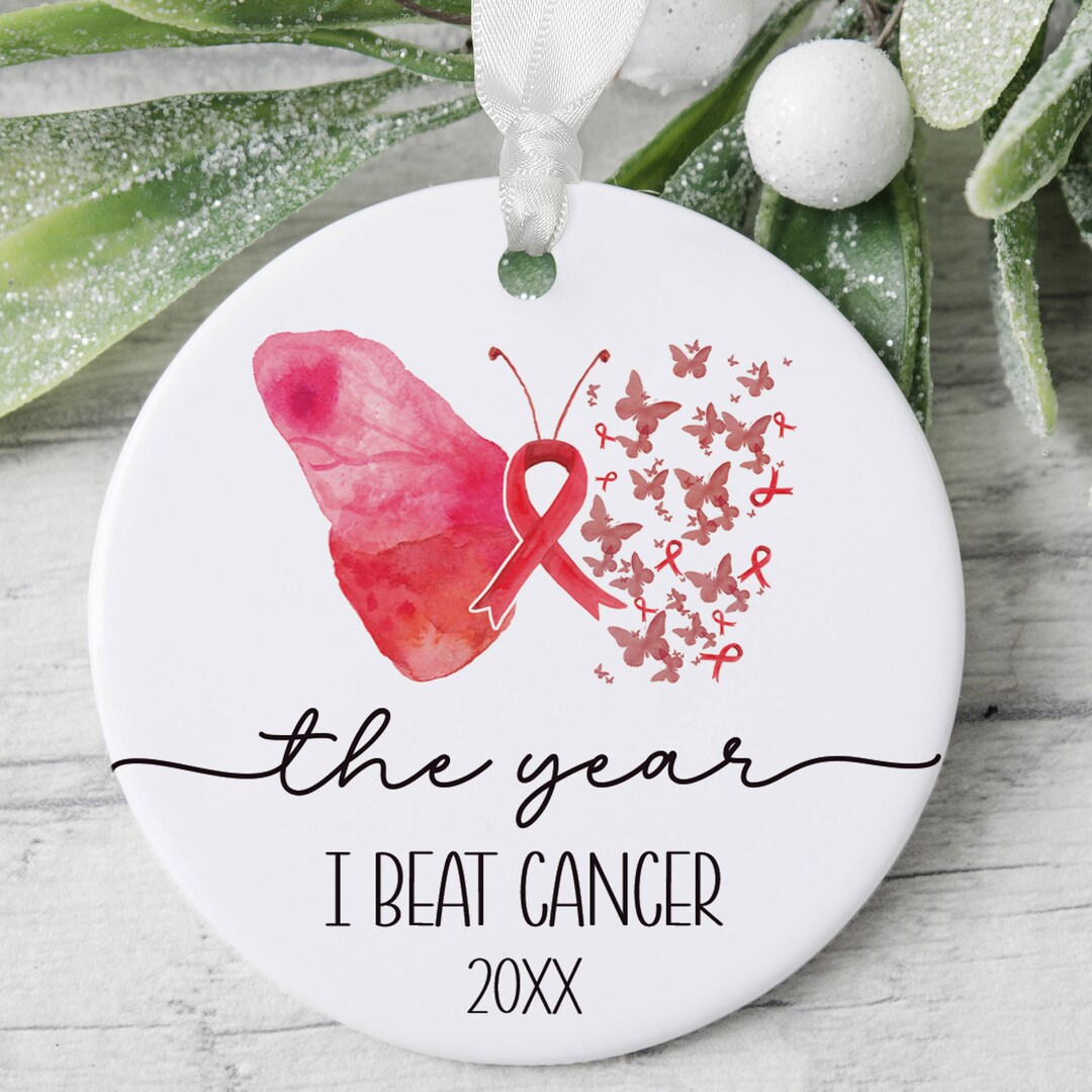 Breast Cancer Survivor Gift, I Survived Cancer Ornament, Encouragement ...