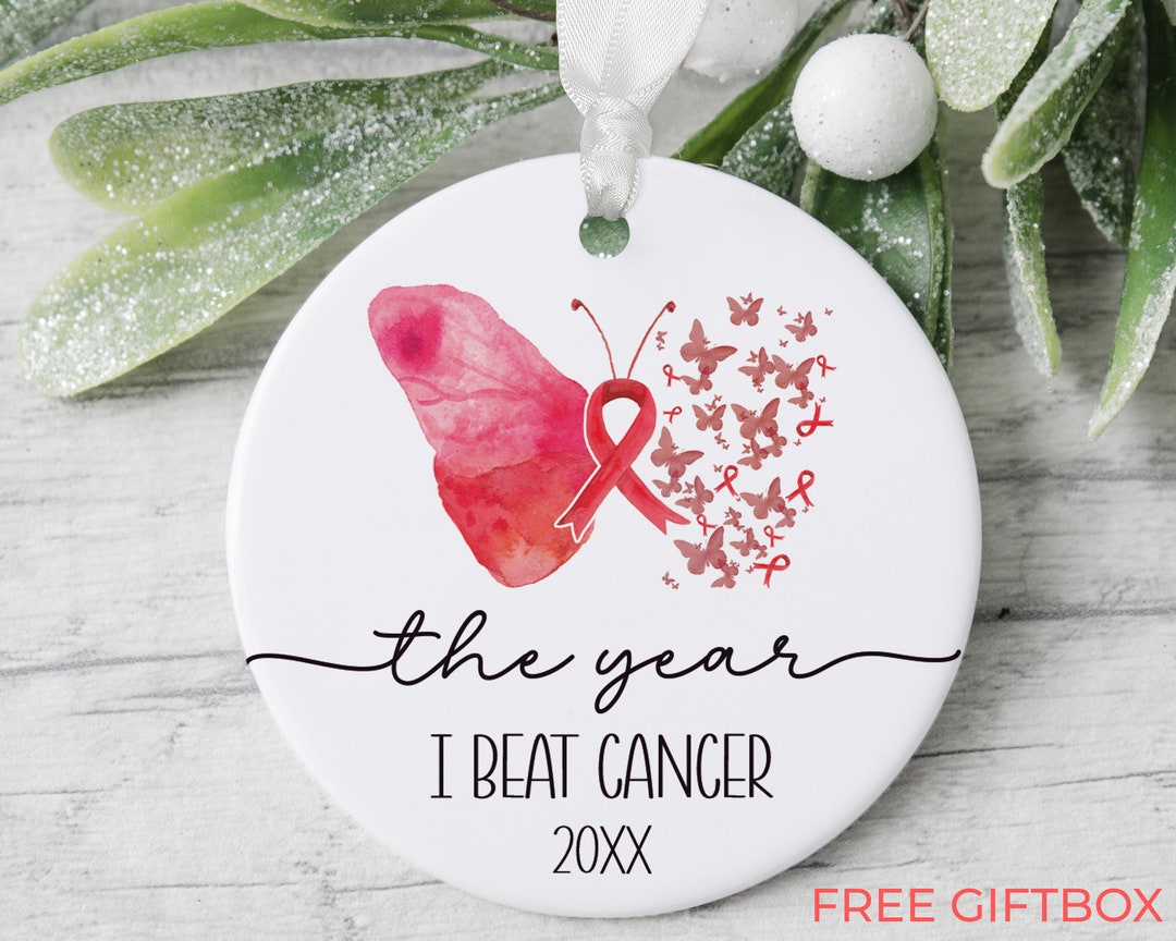 Breast Cancer Survivor Gift, I Survived Cancer Ornament, Encouragement ...