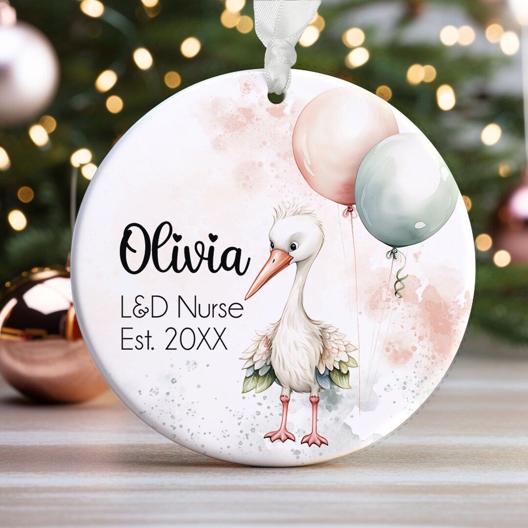 Labor and Delivery Nurse Ornament, Custom Midwife Gift, Personalized ...