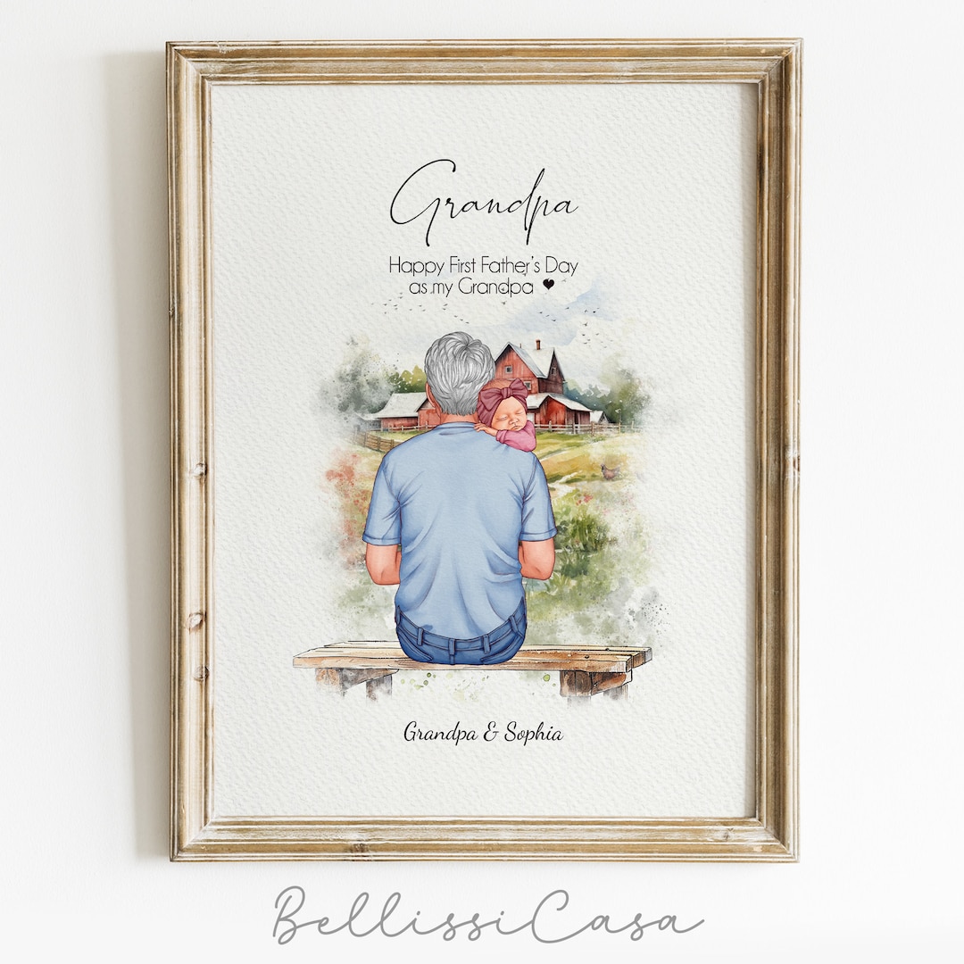 Personalized Gift for First Time Grandpa From Granddaughter, Custom ...
