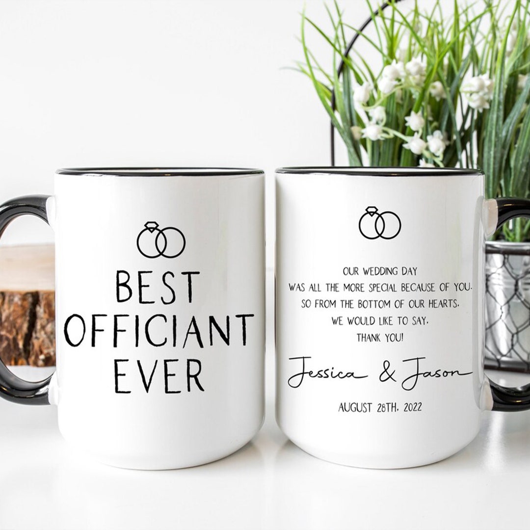 Wedding Officiant Gift, Officiant Mug, Best Officiant Ever Coffee Mug ...