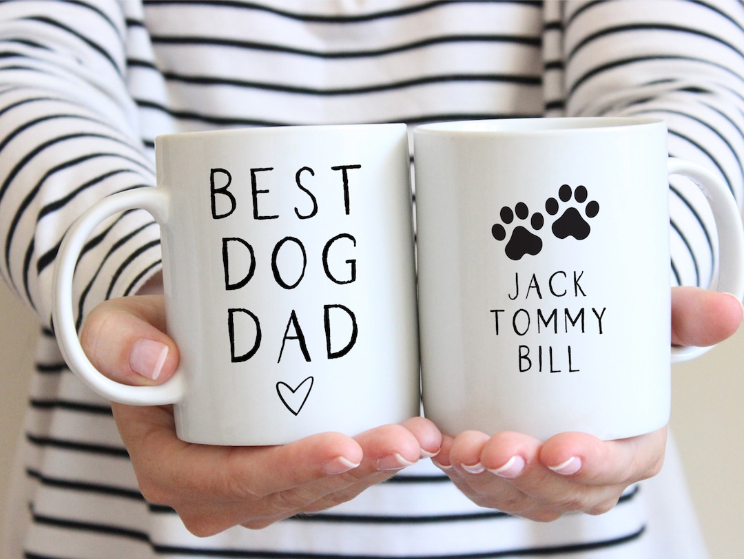 Dog Dad Mug, Personalized Best Dog Dad Coffee Mug Gift for Dog Lover ...