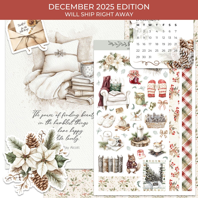 Monthly Sticker and Art Print Snail Mail Club, 2026 Calendar Planner ...