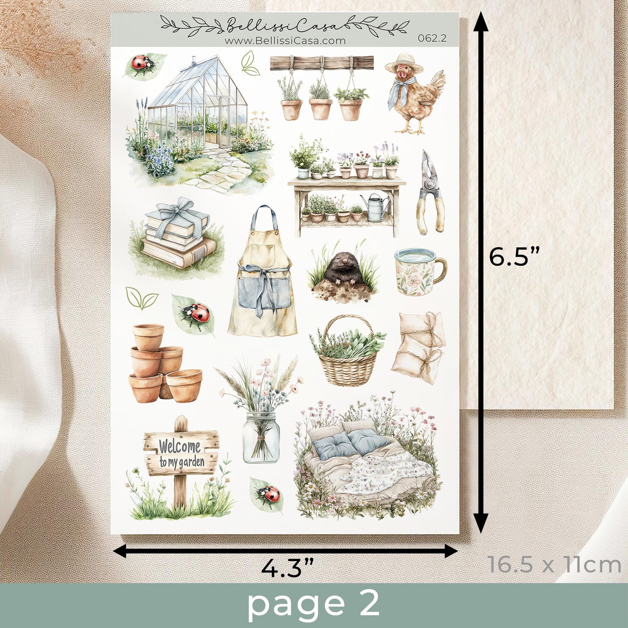 Seasonal Planner Sticker Sheets, Spring Sprouts Garden Calendar Planner ...