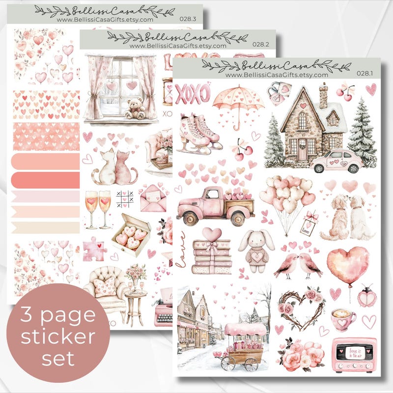 Stickers Valentine - Etsy
